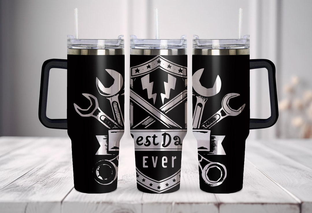 Best Dad Ever Tumbler Laser Svg, 40oz Tumbler Full Wrap Laser Svg ...