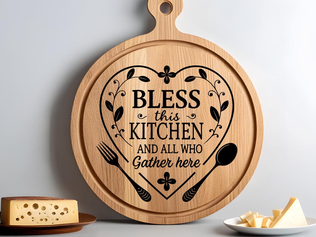 Christian Cutting Board, Charcuterie Laser Engrave SVG File, Kitchen ...