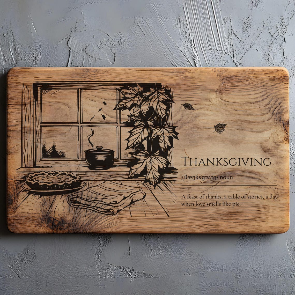 Thanksgiving Definition Svg Png, Gift Boards, Engraved Board Laser ...
