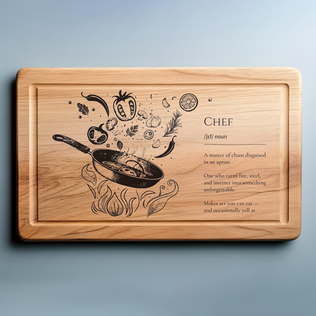 Chef Gifts Cutting Board, Definition Svg, Png, Charcuterie, Cutting ...
