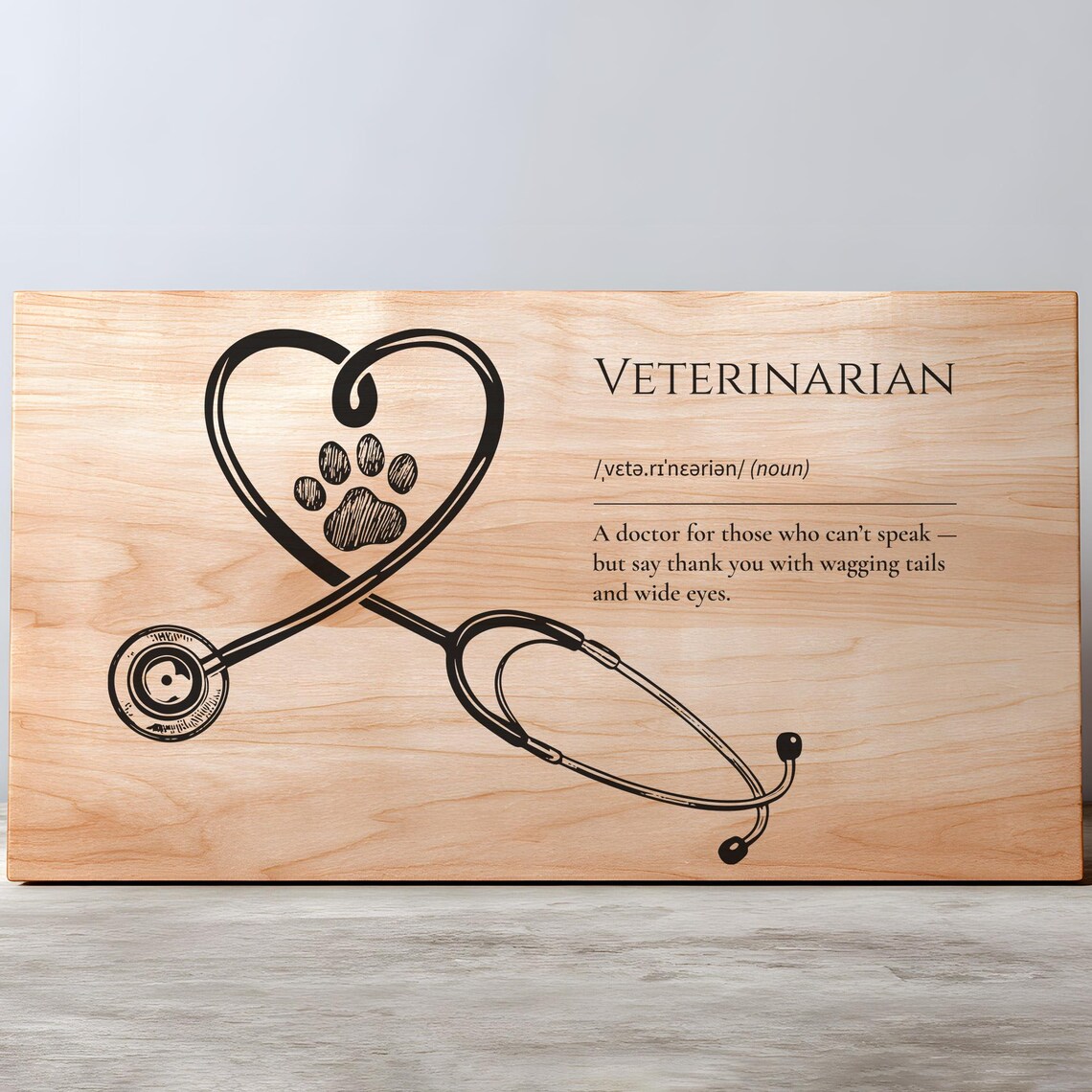 Veterinarian Definition, Doctor Office Decor, Cutting Board SVG PNG ...