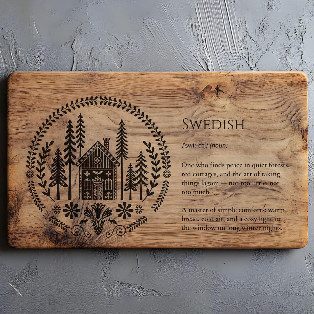 Swedish Definition Sign SVG PNG – Rustic Nordic Art, Scandinavian Sign ...
