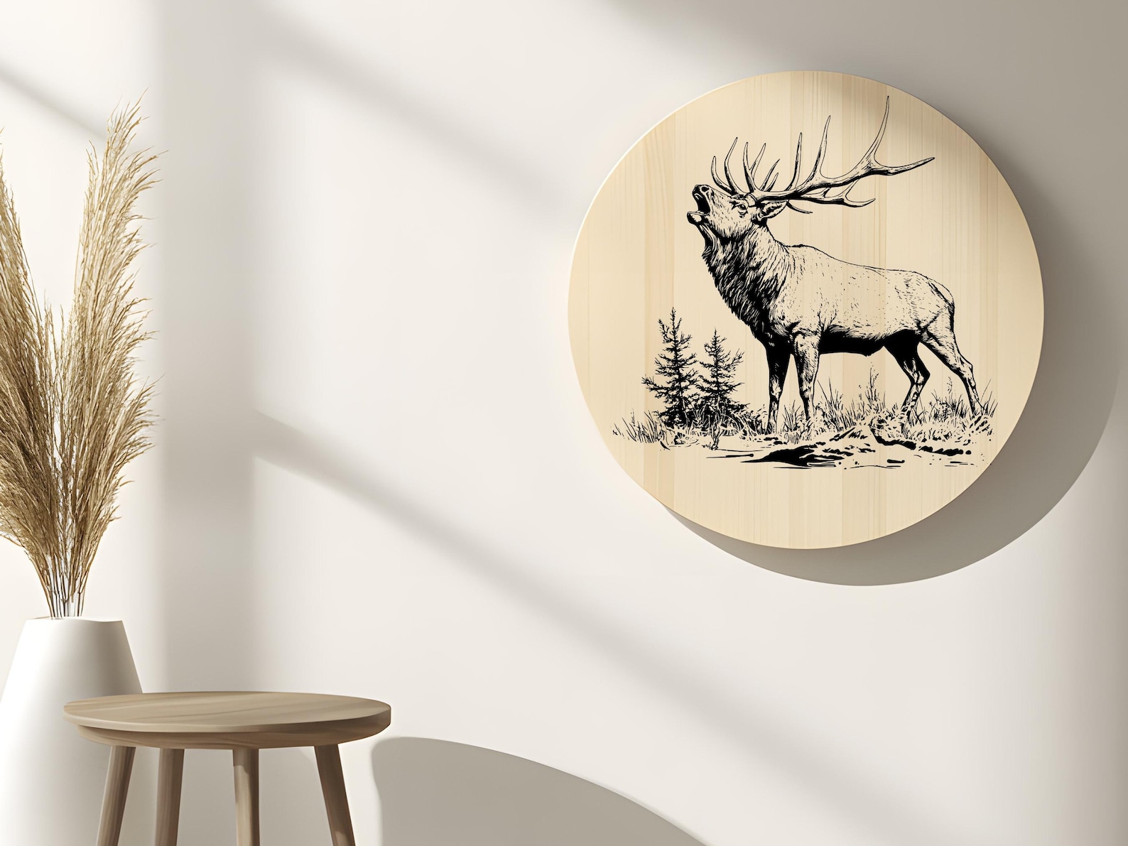 Bugling Elk Svg, Buck Hunting Charcuterie Cutting Board Laser Engrave ...