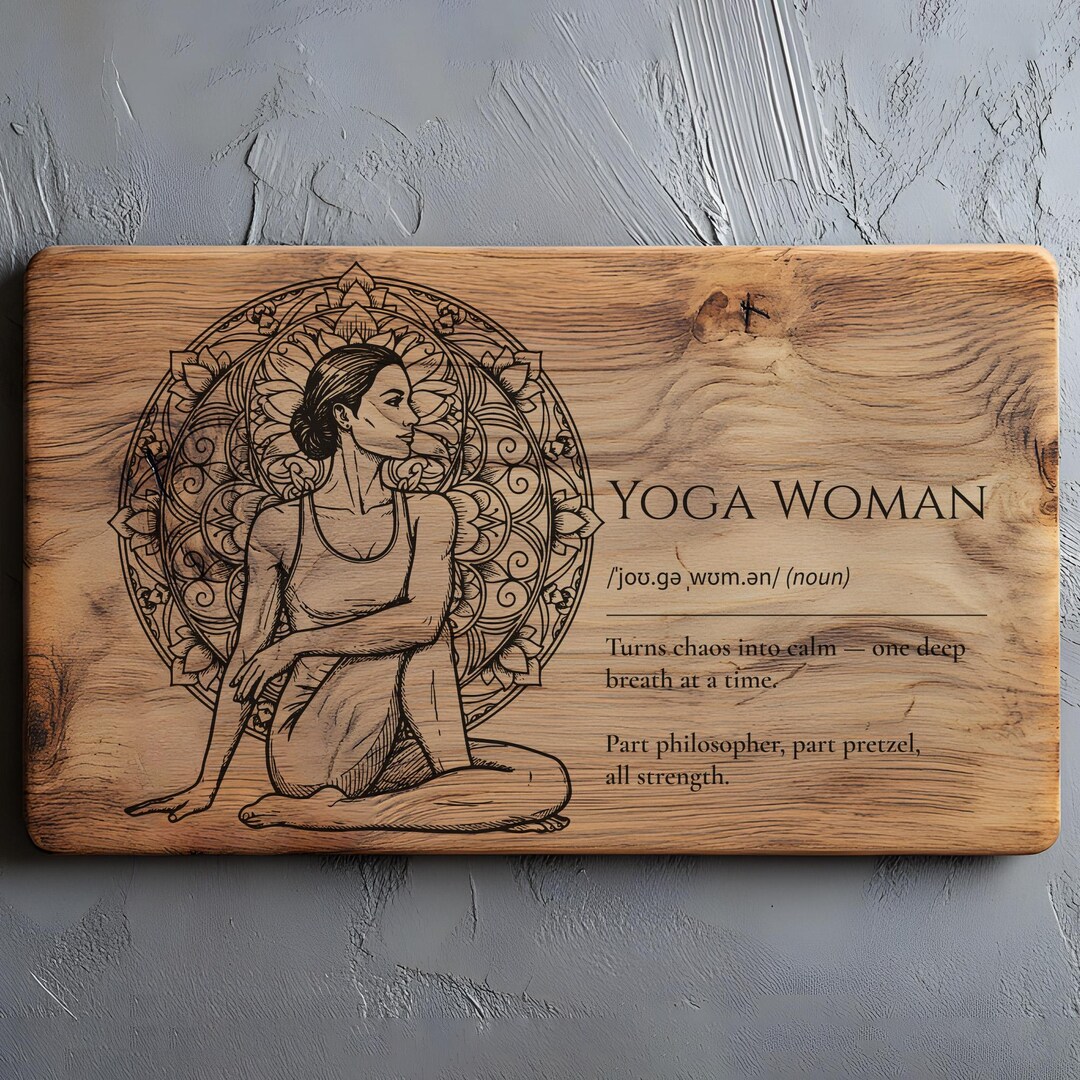 Yoga Woman SVG PNG, Yoga Signs Svg, Laser Engrave Svg File, Lightburn ...