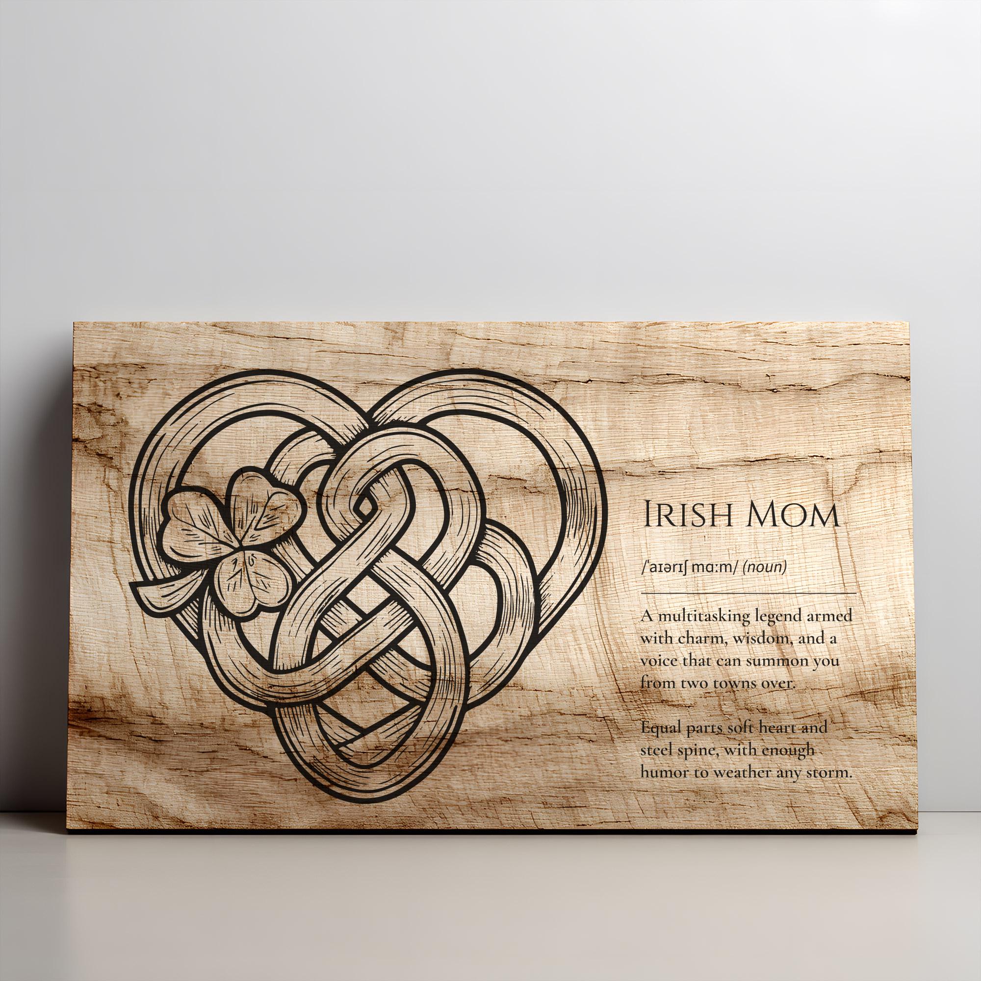 Irish Mom Definition SVG PNG, Charcuterie, Cutting Board Laser Engraved ...