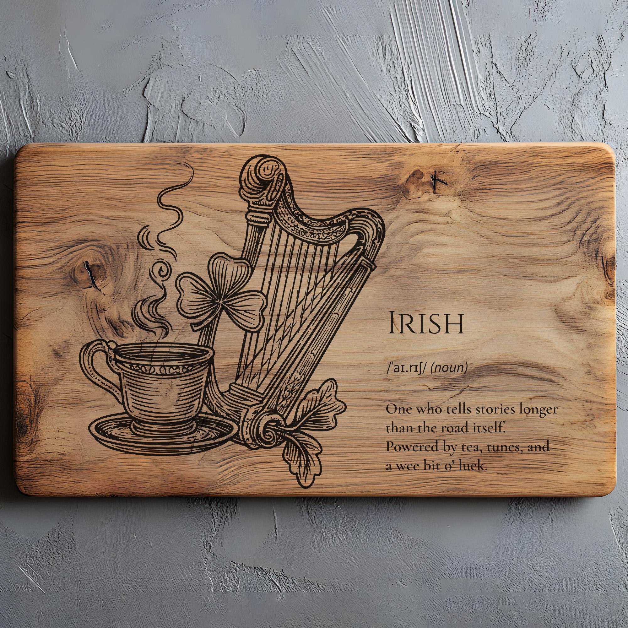 Irish Definition Sign SVG PNG – Funny Celtic Wall Art, Shamrock SVG ...