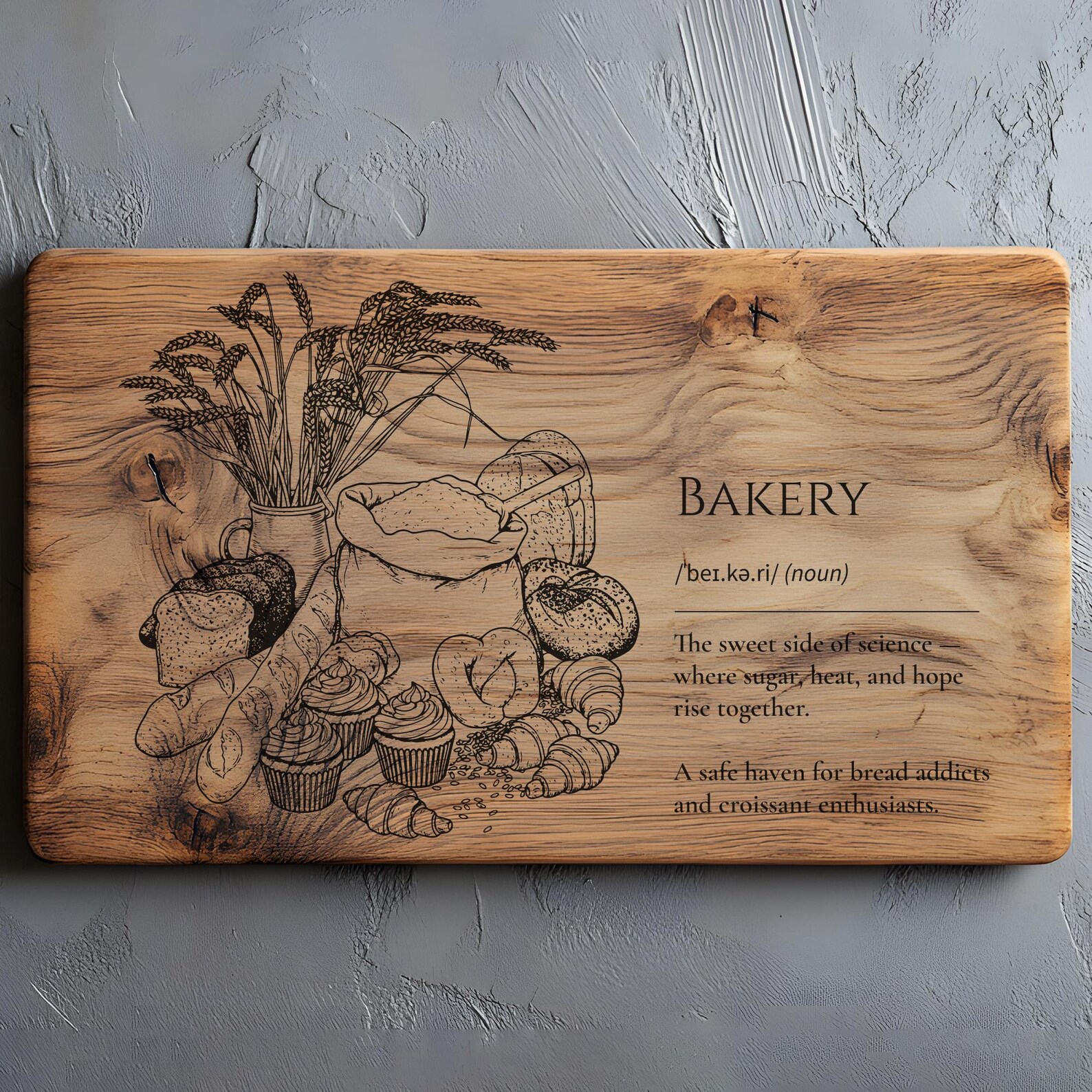 Baking Definition SVG PNG, Charcuterie, Cutting Board Laser Engrave SVG ...
