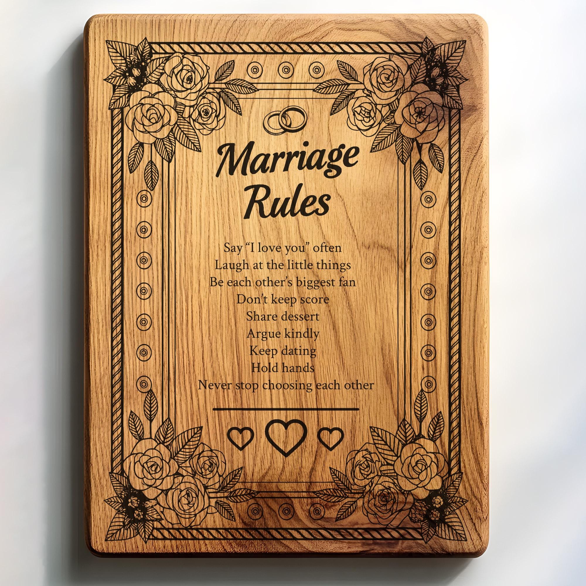Marriage Rules SVG PNG, Charcuterie, Cutting Board Laser Engrave ...