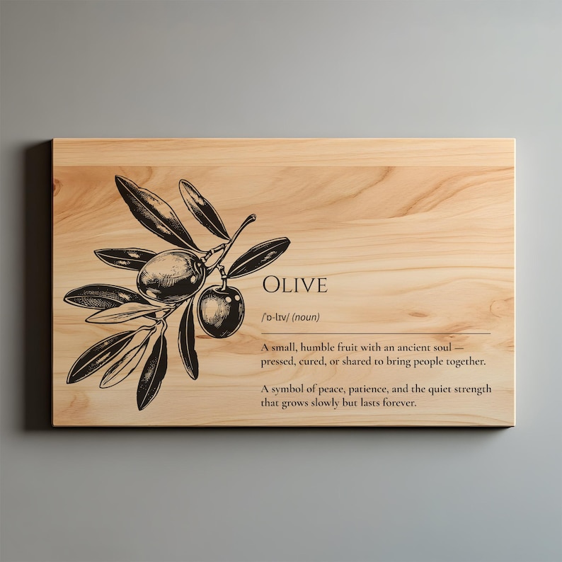 Olive Definition Svg, Png, Engraved Charcuterie Boards, Kitchen Decor ...