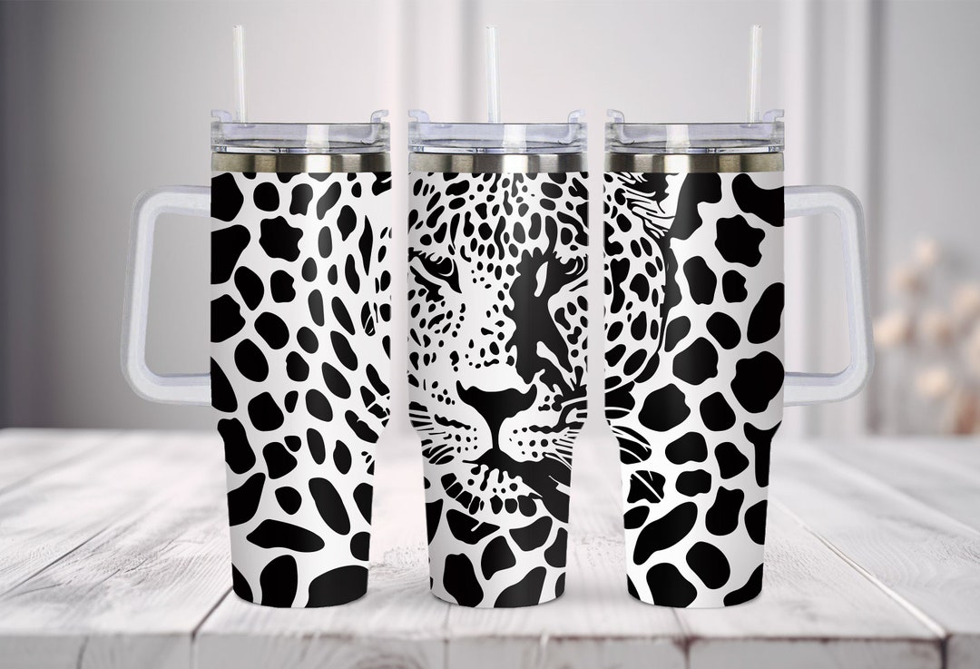 Leopard Pattern Tumbler Template SVG. Tumbler Wrap Laser Svg, Leopard ...