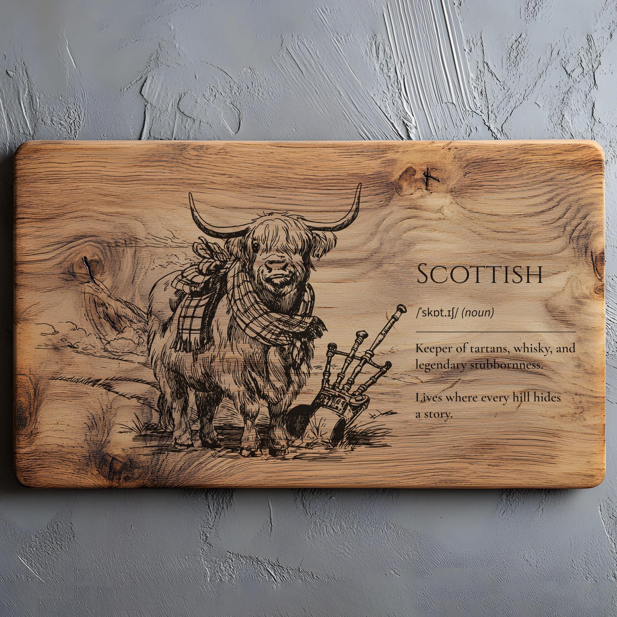 Scottish Definition Board SVG PNG, Funny Highland Cow Svg, Tartan Humor ...