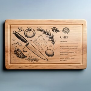 Chef Gifts Cutting Board, Definition Svg, Png, Charcuterie, Cutting ...