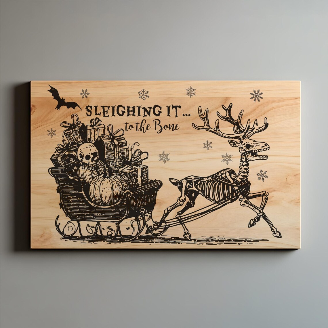 Sleighing It Svg Png, Charcuterie, Cutting Board, Laser Engrave SVG ...