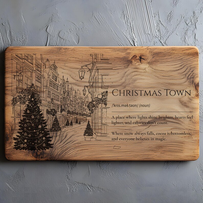 Christmas Town Definition Sign SVG PNG, Xmas Vibes, Holiday Wall Art ...