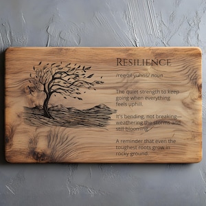 Resilience Definition Png, Svg, Charcuterie Cutting Board Laser Engrave ...
