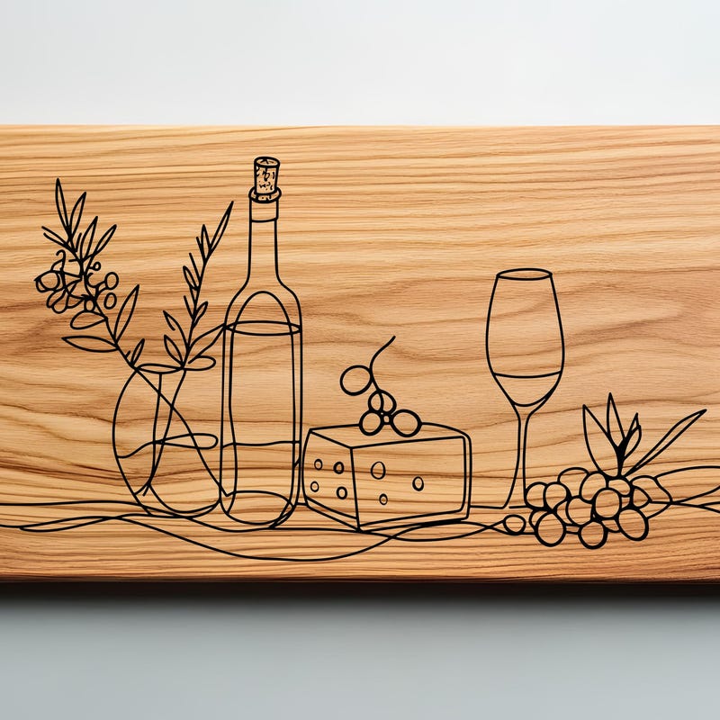 Wood Line Art Wedding - Etsy