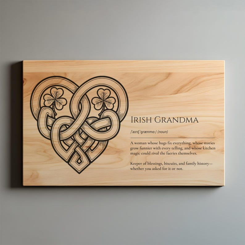 Irish Grandma Definition SVG PNG, Charcuterie, Cutting Board Laser ...