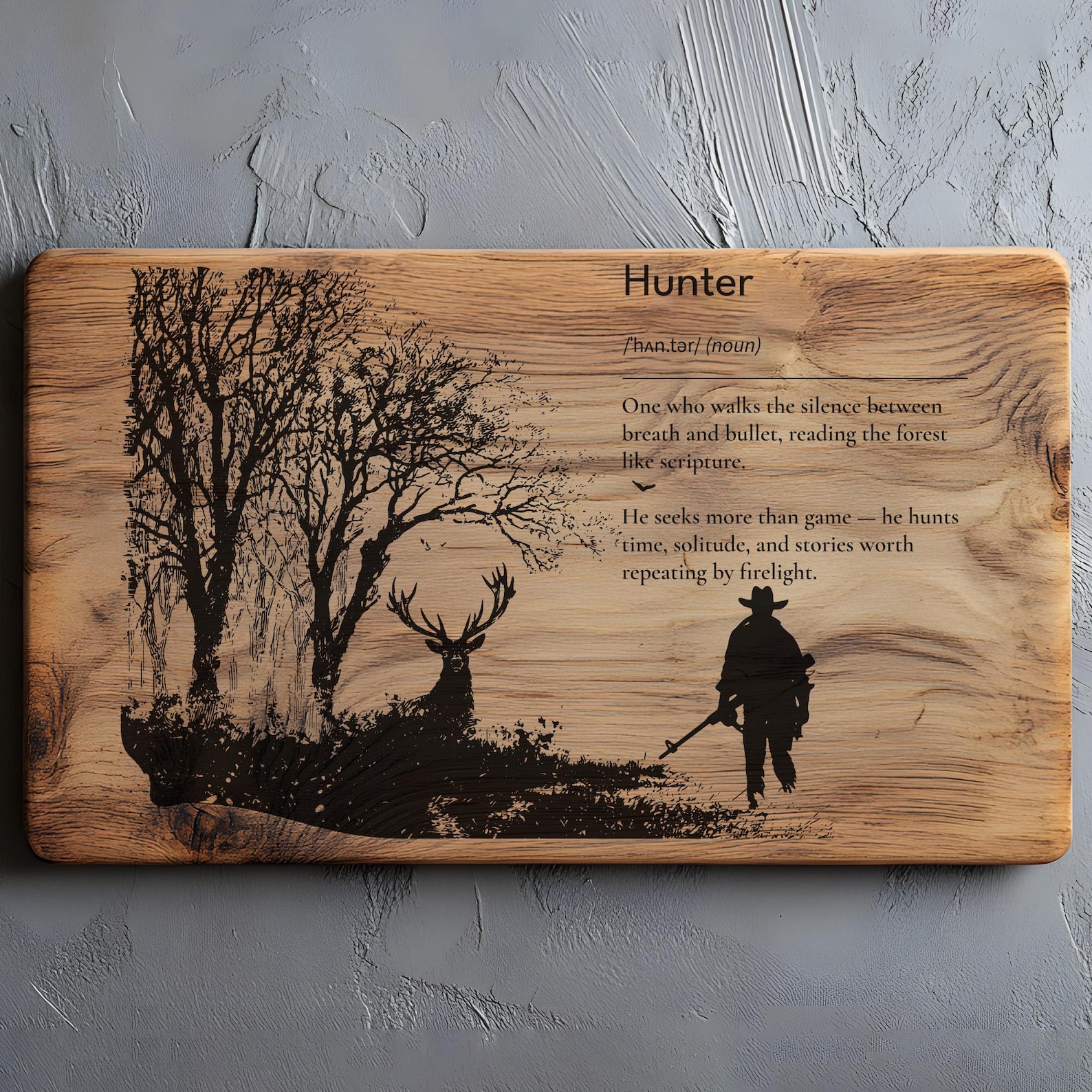 Rustic Hunter Definition SVG, Hunting Quote PNG for Laser Engraving ...