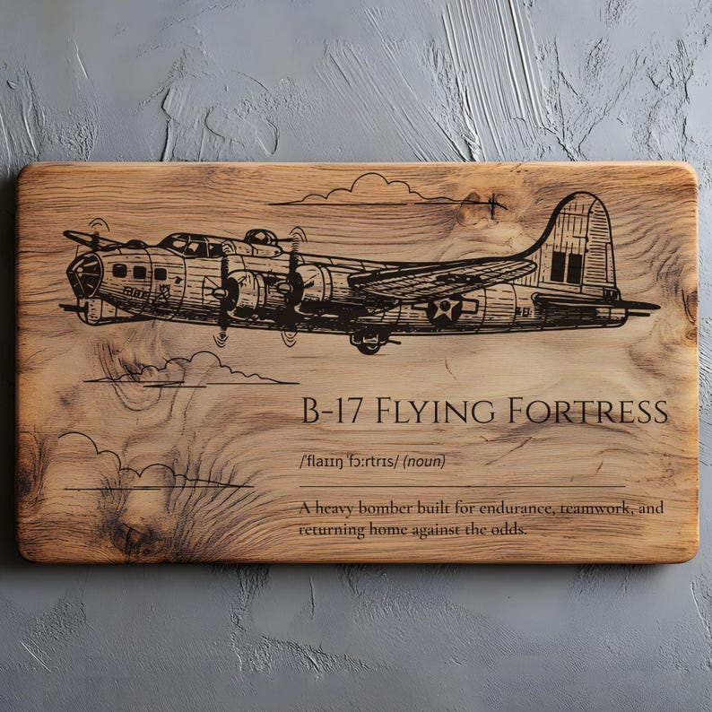 B-17 Flying Fortress Definition SVG, Aviation Wall Art PNG, Engraving ...