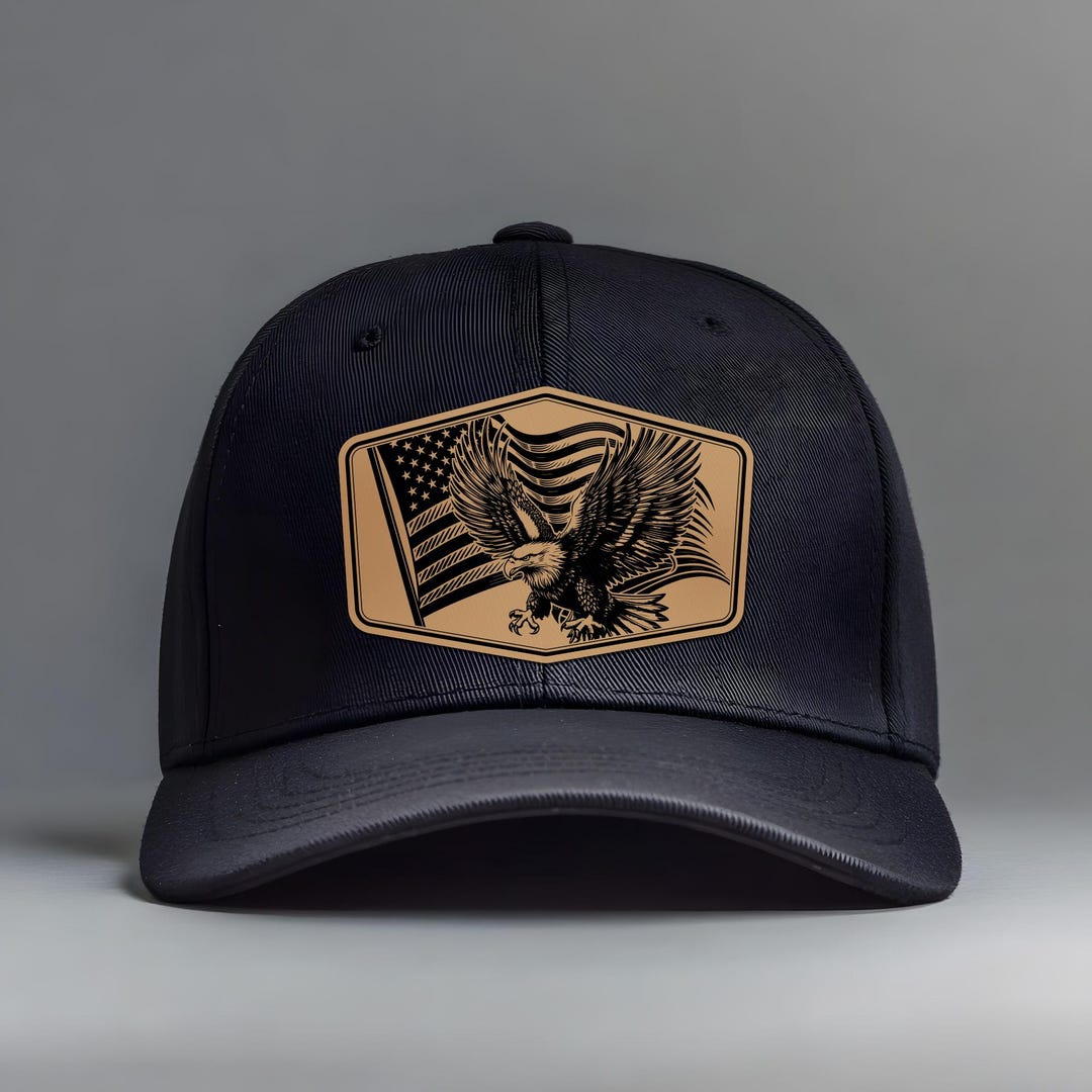 Patriotic Hat Patches SVG, PNG, Laser Leather Patch File, Leather Patch ...