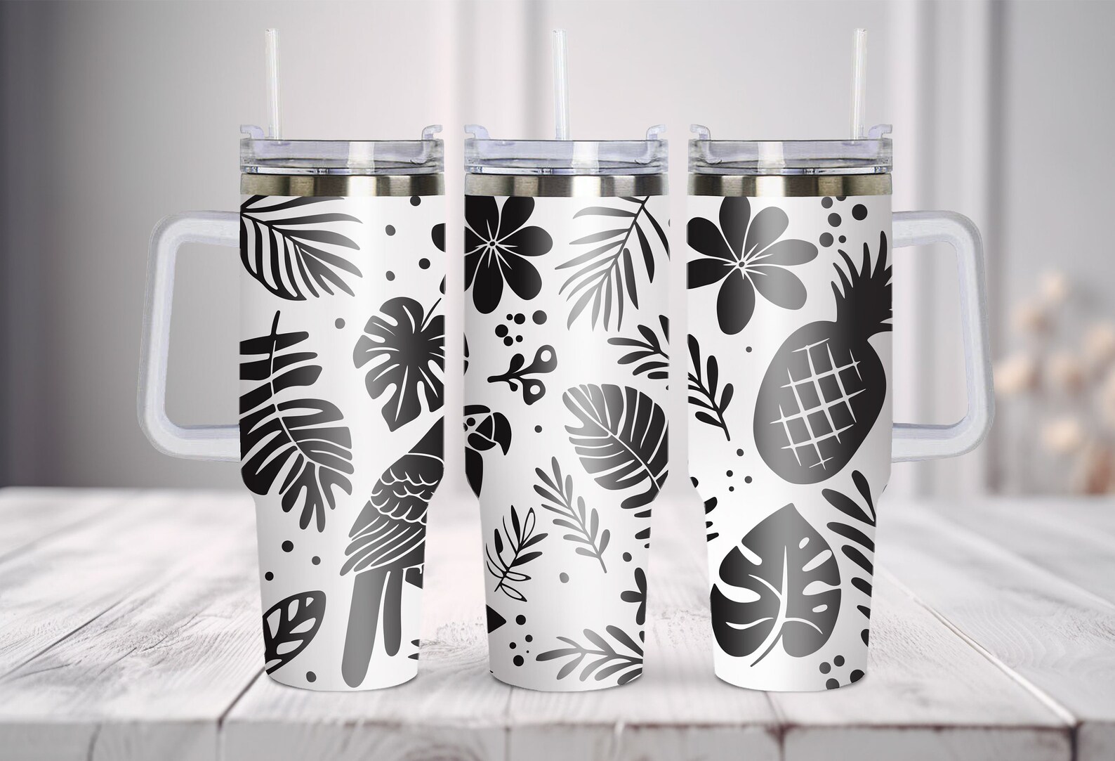 Tropical Tumbler Wrap Men SVG. Tumbler Wrap Laser Svg, 40oz Tumbler ...