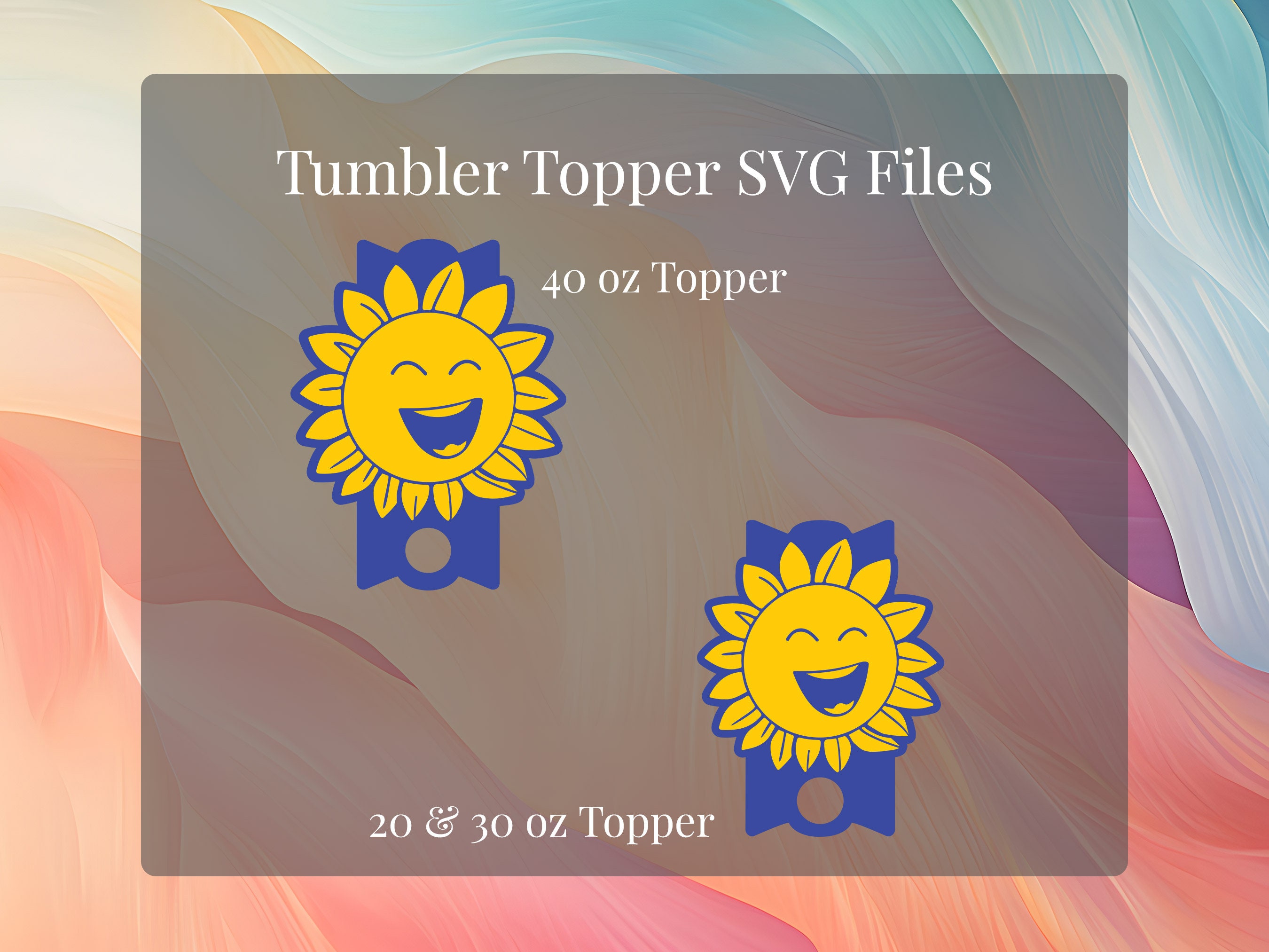 Sunflower Tumbler Name Plate SVG, Stanley SVG Cut File Tumbler Topper ...