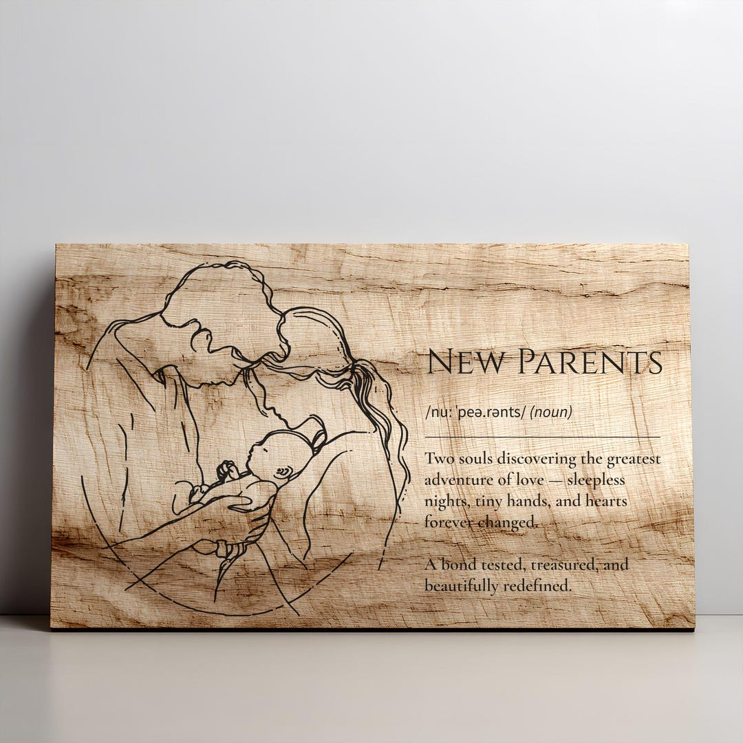 New Parents Wall Art SVG, PNG, New Parent Gifts, Family Cutting Board ...