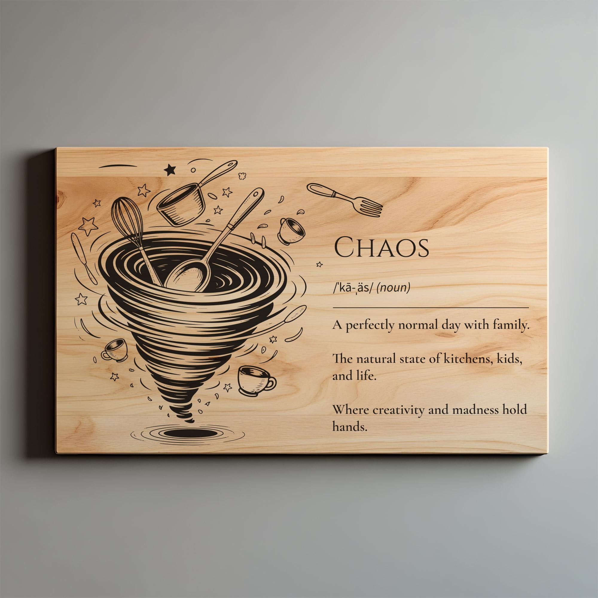 Chaos Definition Sign SVG PNG, Funny Wall Décor, Humorous Quote Board ...