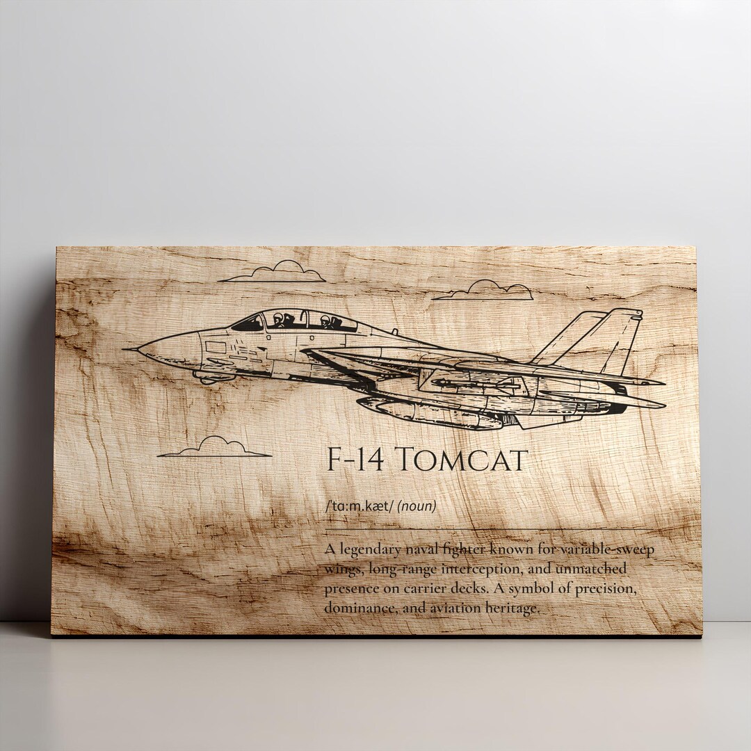 F-14 Tomcat Definition SVG, Aviation Wall Art PNG, Engraving Airplane ...