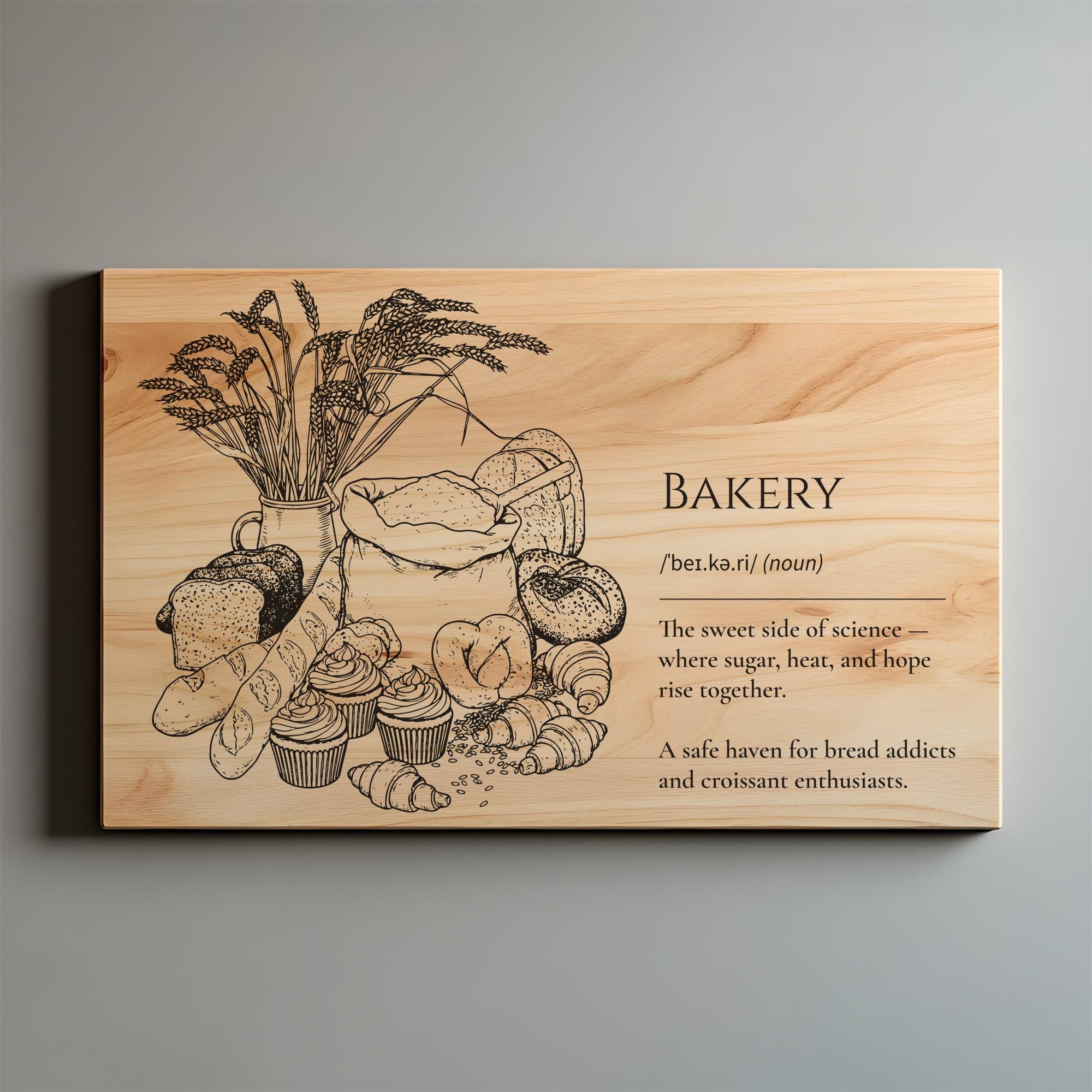 Baking Definition SVG PNG, Charcuterie, Cutting Board Laser Engrave SVG ...