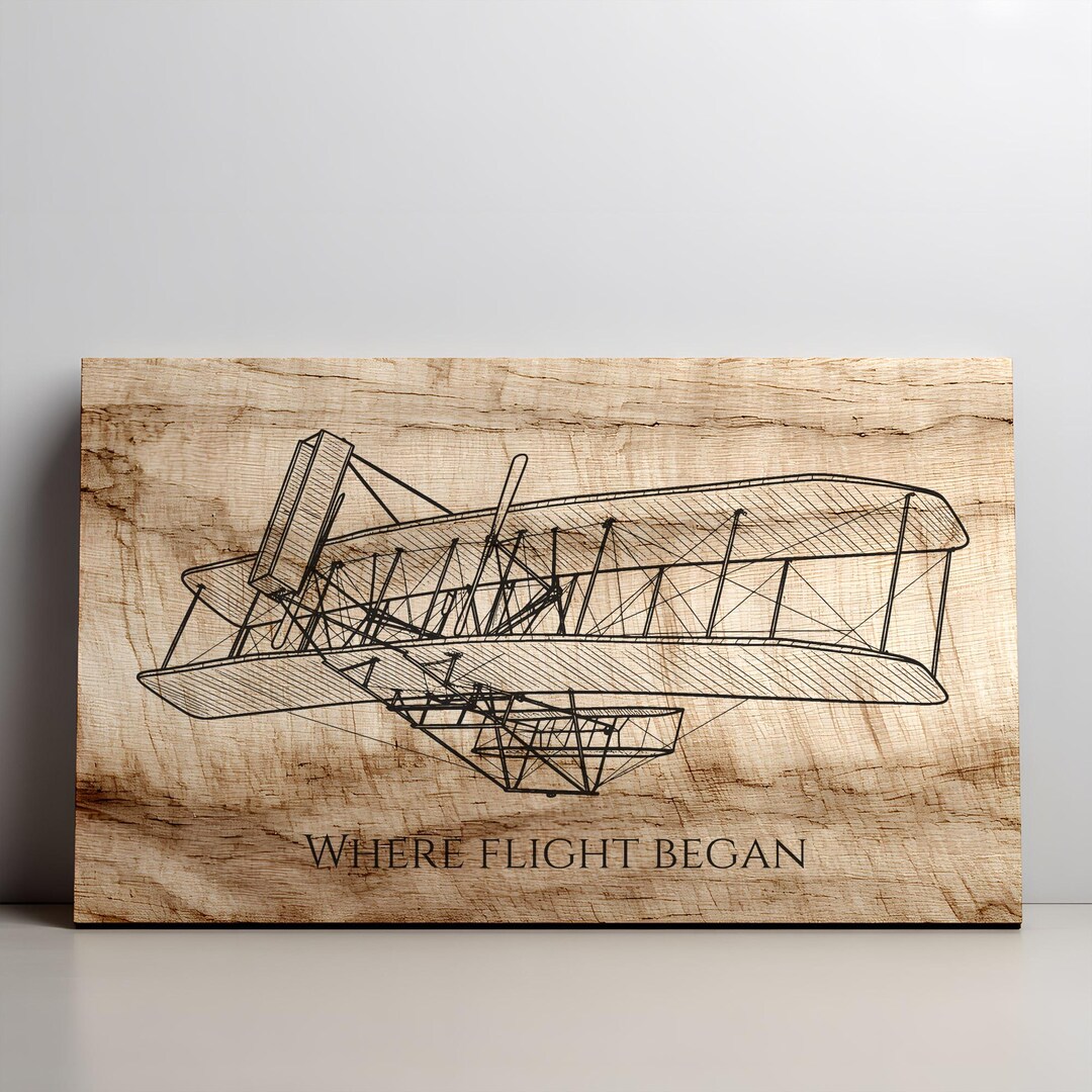 Wright Flyer Definition SVG, Aviation Wall Art PNG, Engraving Airplane ...