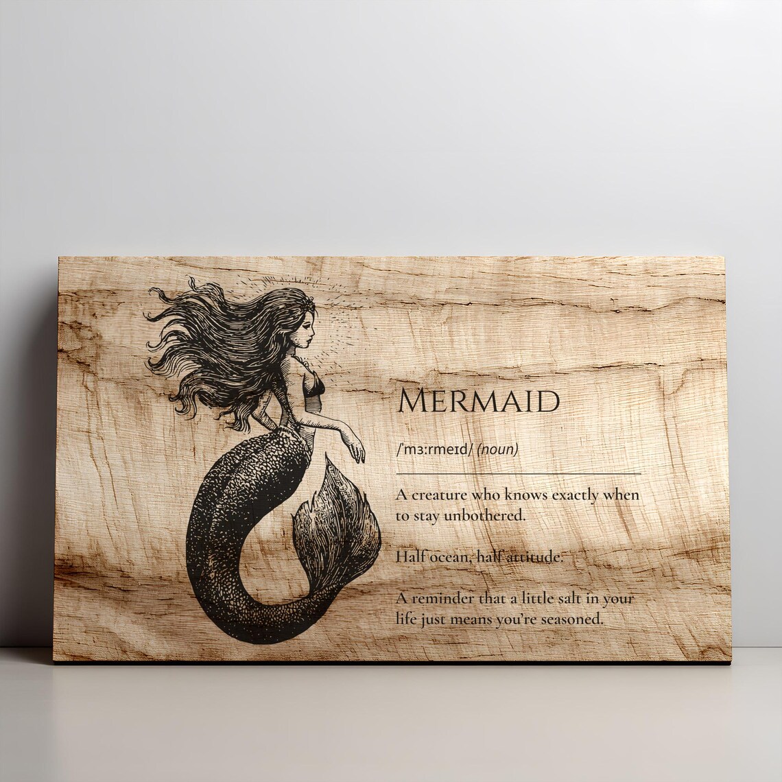 Mermaid Definition SVG PNG Wall Decor, Xtool Svg Files, Fantasy ...
