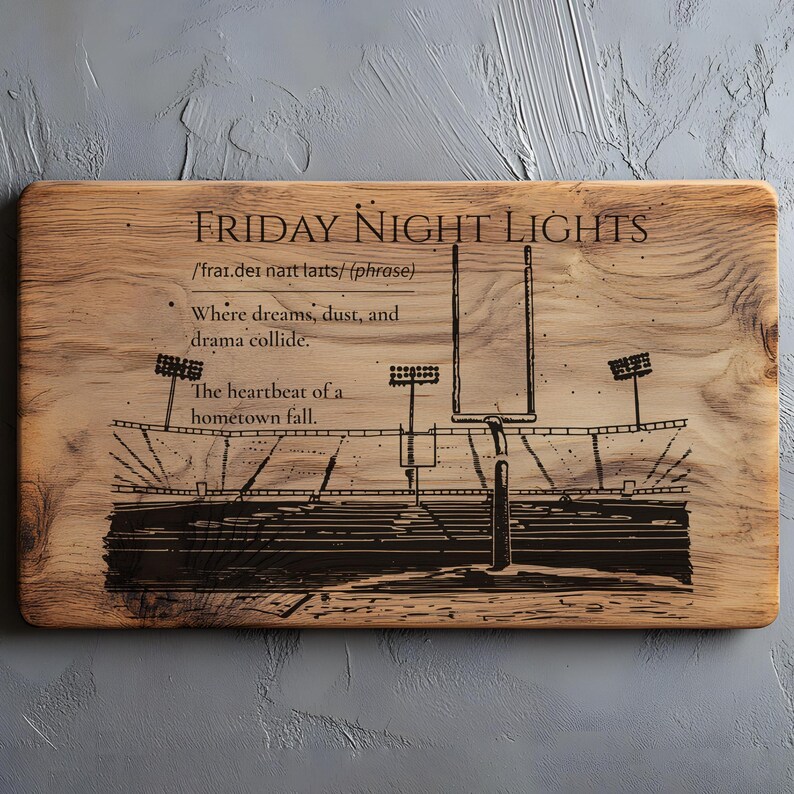 Friday Night Lights Definition, Footy Lover, Cutting Board SVG PNG ...