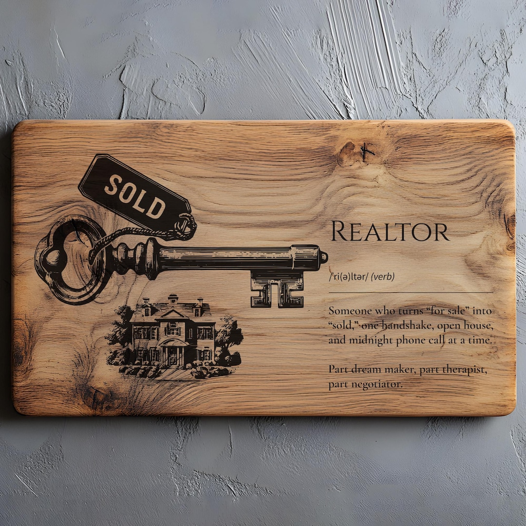 Realtor Definition SVG PNG, Cutting Board, Wood Sign, Gift for Clients ...
