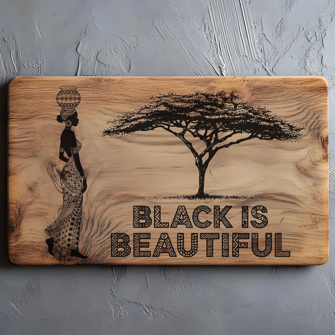 Black is Beautiful SVG PNG, Afro American Art, Engraving Design Files ...