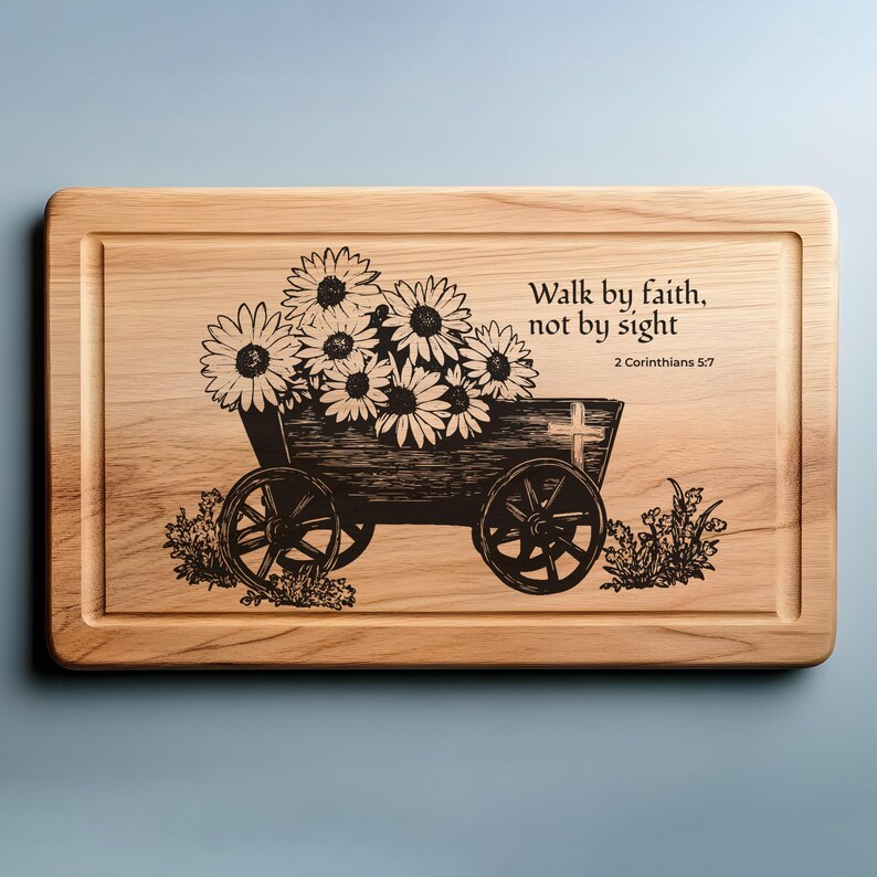 Walk by Faith, Farmhouse Christian Home Decor SVG, PNG, Religious Art ...