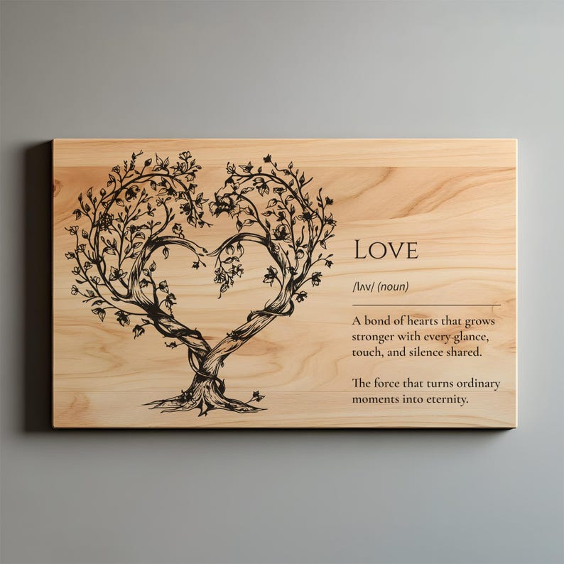 Liebe Definition-Wand-Dekor SVG, PNG, Hochzeit Einheit, Verlobung ...