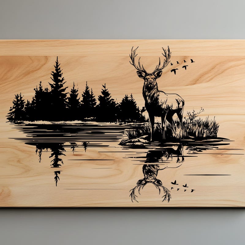 Trays With Handles Deer - Etsy