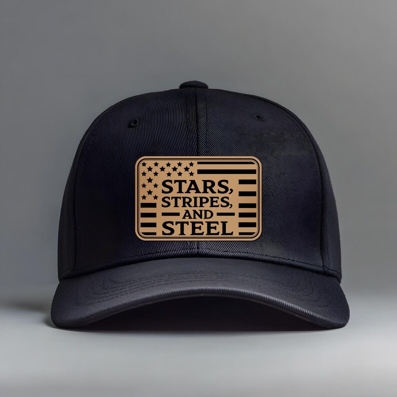 Patriotic Hat Patch Bundle SVG, PNG, Laser Leather Patch Files, Leather ...