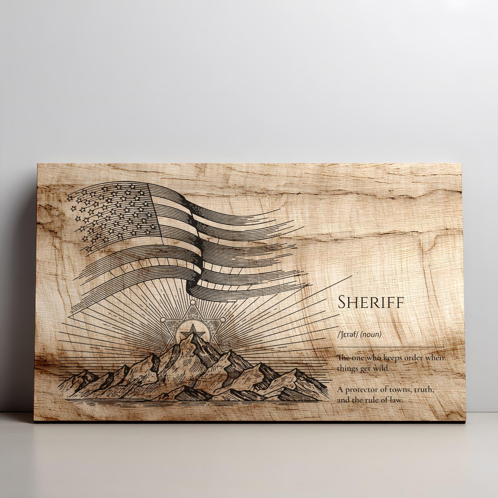 Sheriff Definition, Cutting Board SVG PNG, Retirement Gift Svg, Wooden ...