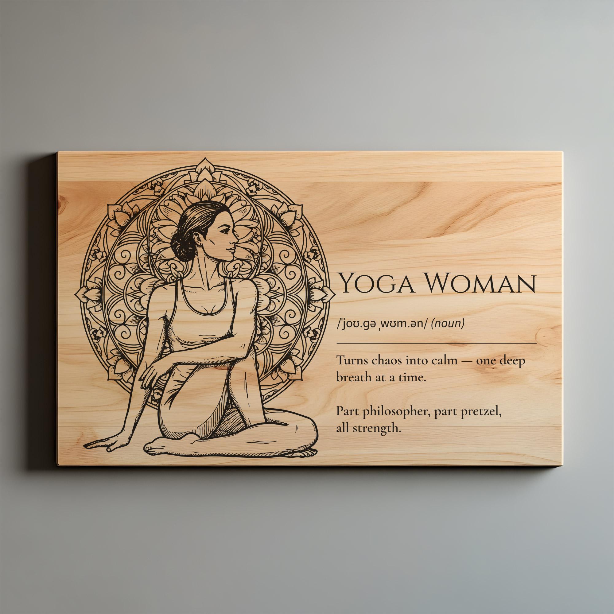 Yoga Woman SVG PNG, Yoga Signs Svg, Laser Engrave Svg File, Lightburn ...