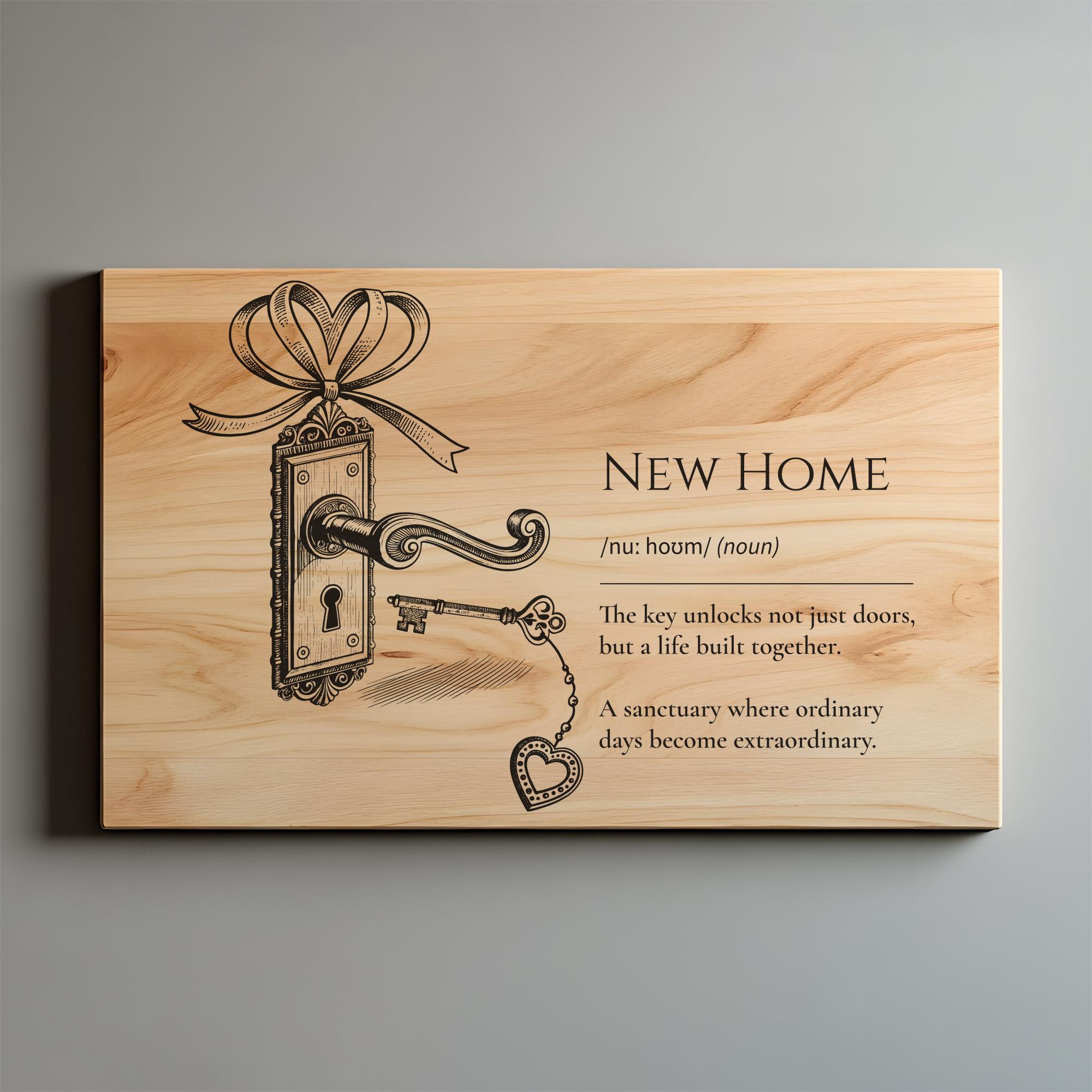 New Home Definition Wall Art SVG, PNG, New Home Cutting Board, Wood ...