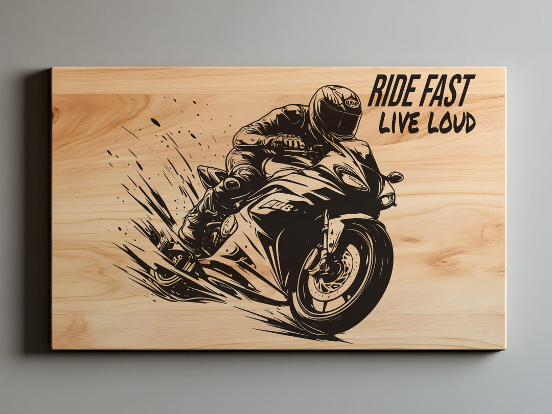 Ride Fast, Motorcycle SVG, PNG Tray, Cutting Board, Charcuterie, Biker ...