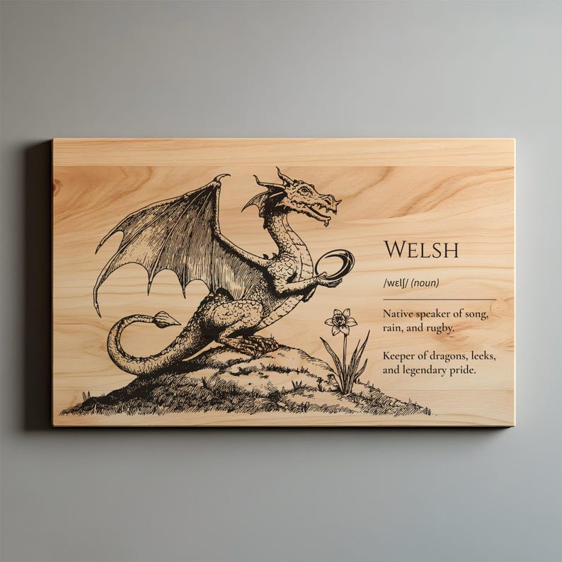 Welsh Definition Sign SVG PNG – Funny Dragon Svg – Celtic Pride Wall ...