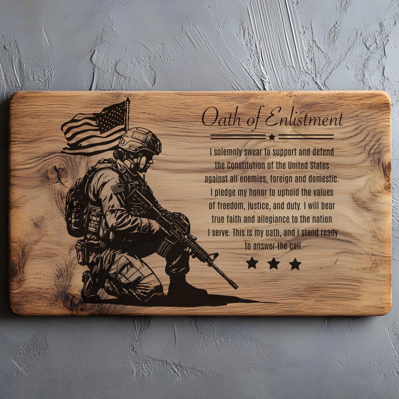 Female Oath of Enlistment Laser Engrave SVG, PNG, Armed Forces Svg ...