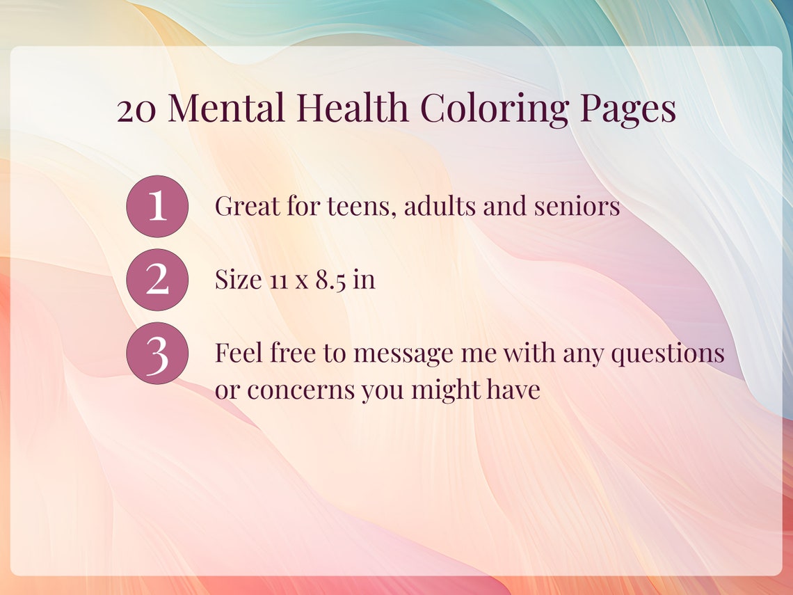 20 Adult and Teens Coloring Pages Mental Health and Relaxation ...