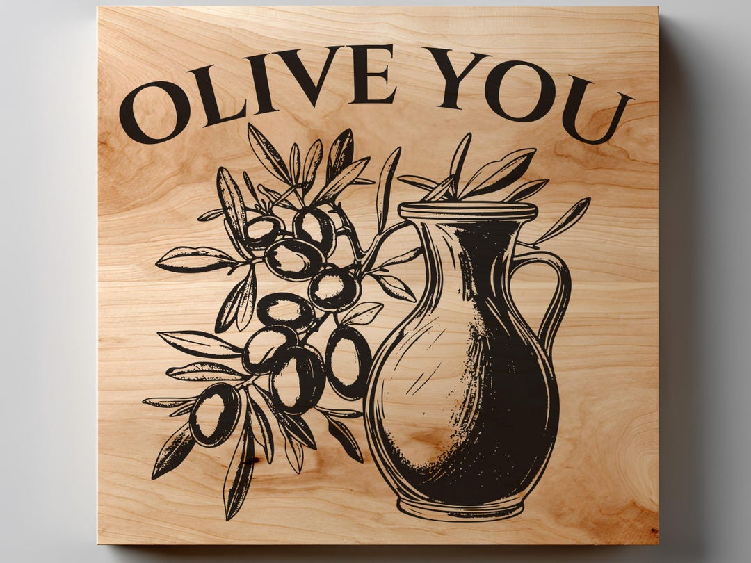 Olive You Svg, Png, Engraved Charcuterie Boards, Bar Cart Decor ...