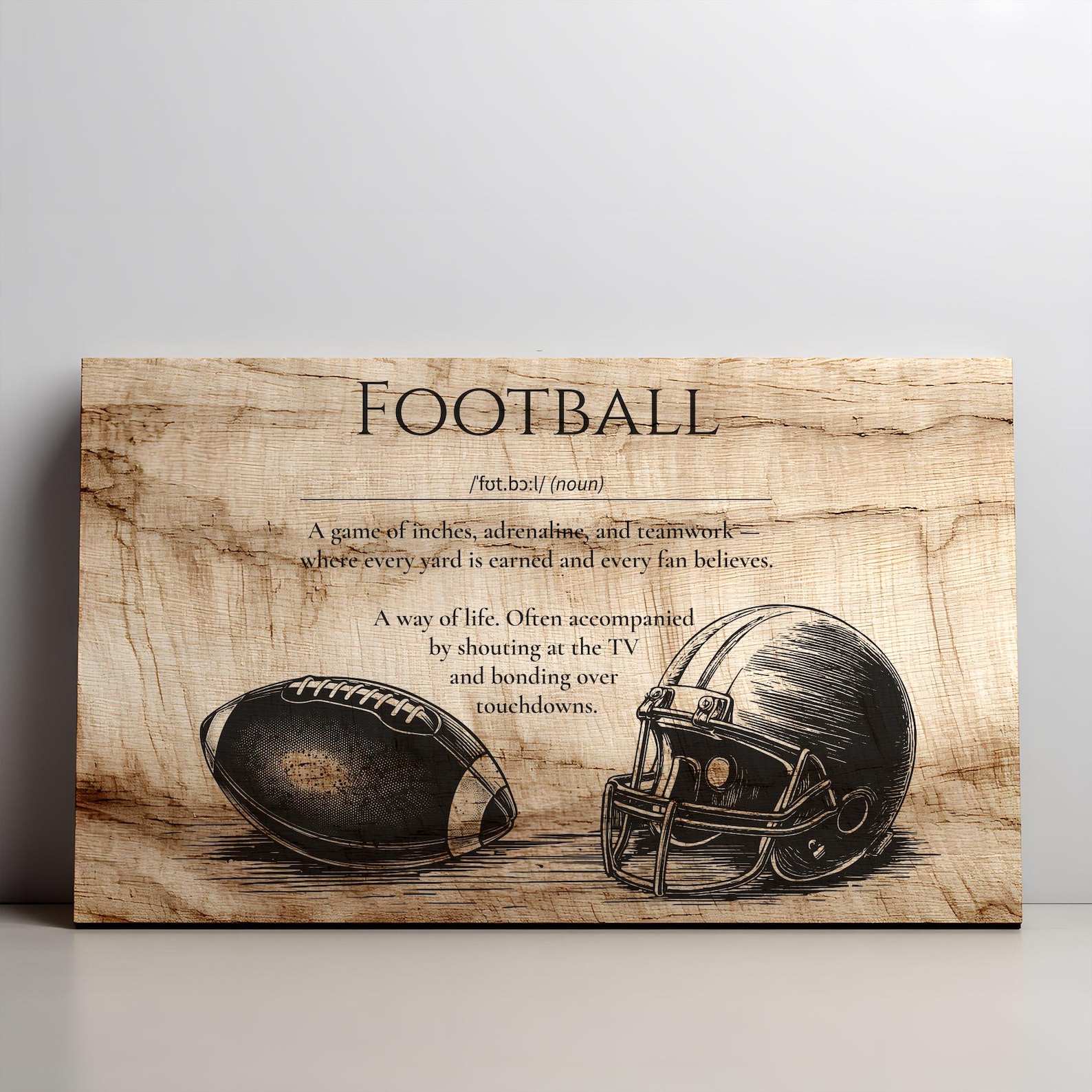 Football Definition, Footy Lover, Cutting Board SVG PNG, Lightburn ...
