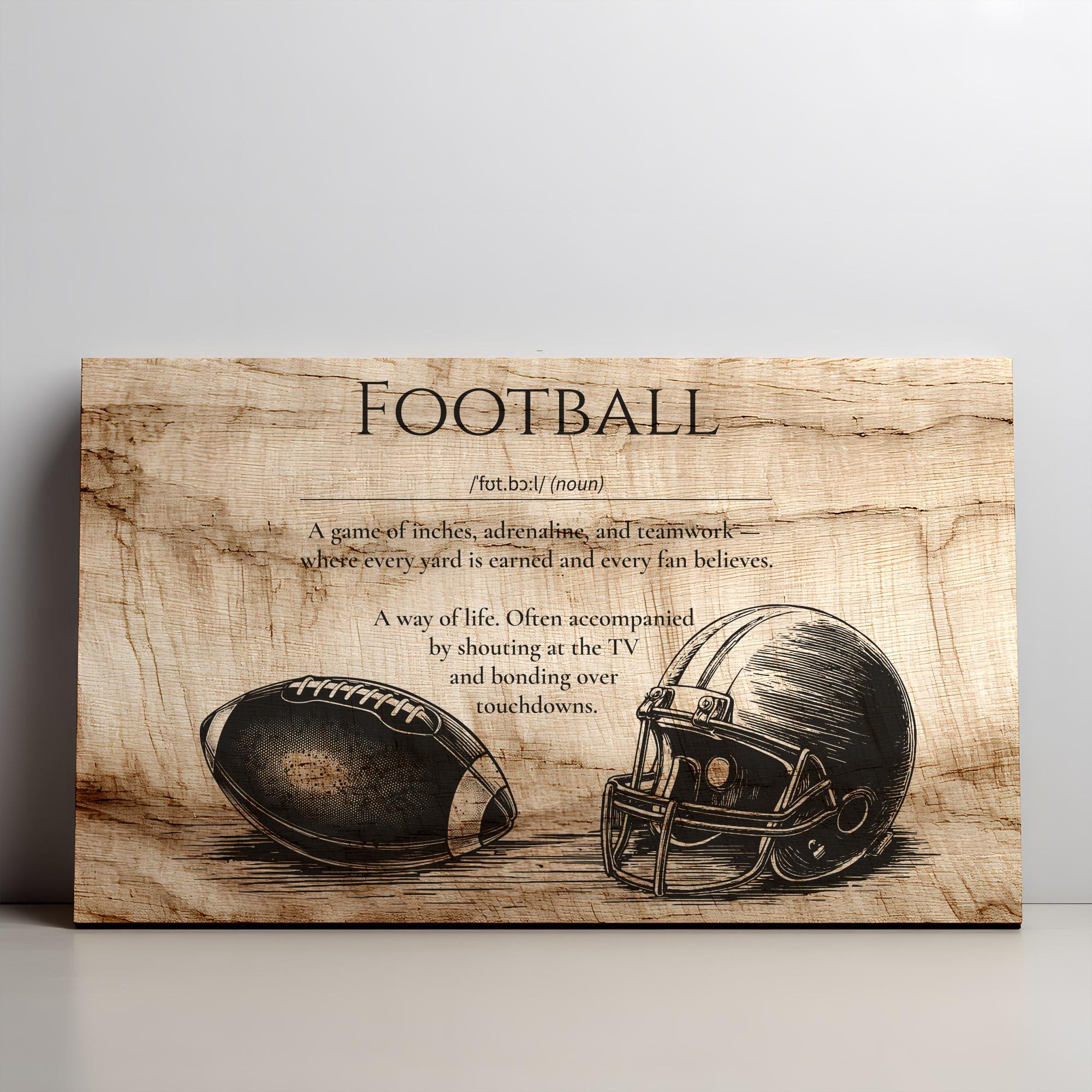 Football Definition, Footy Lover, Cutting Board SVG PNG, Lightburn ...