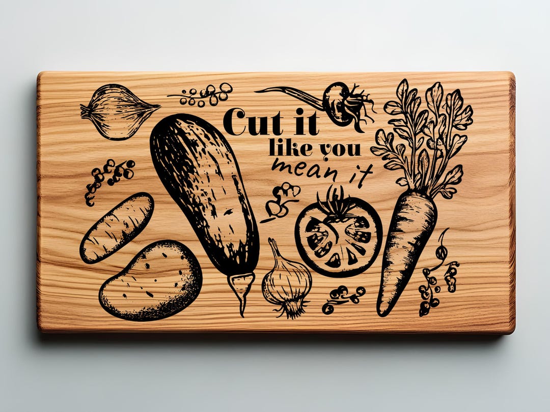 Veggie Tray Cutting Board SVG, Charcuterie, Vegetables Cutting Board ...